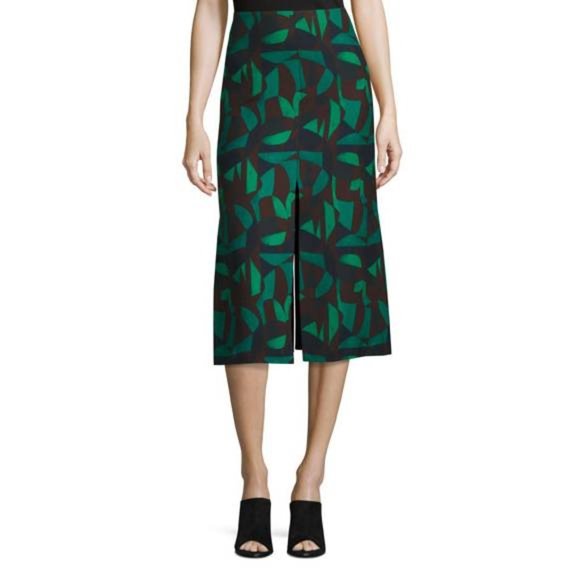 Akris | Skirts | Akris Ss7 Green Gardenprint Aline Skirt | Poshmark